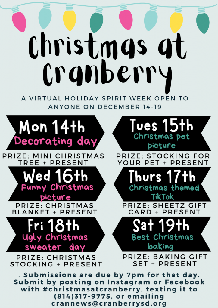 Christmas at Cranberry: A Virtual Spirit Week for the Holidays ...