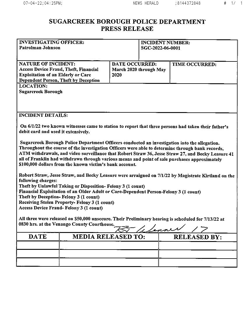 Access device fraud – Venango Extra.com