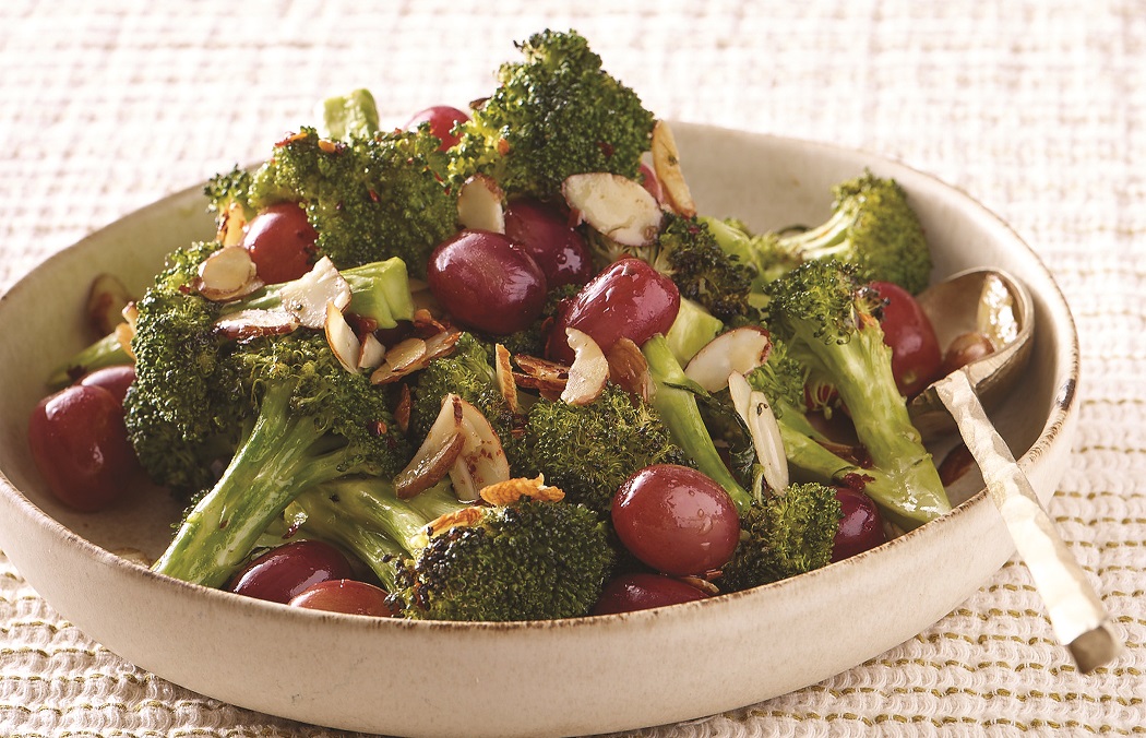 Hot Honey Roasted Broccoli with Grapes and Almonds – Venango Extra.com