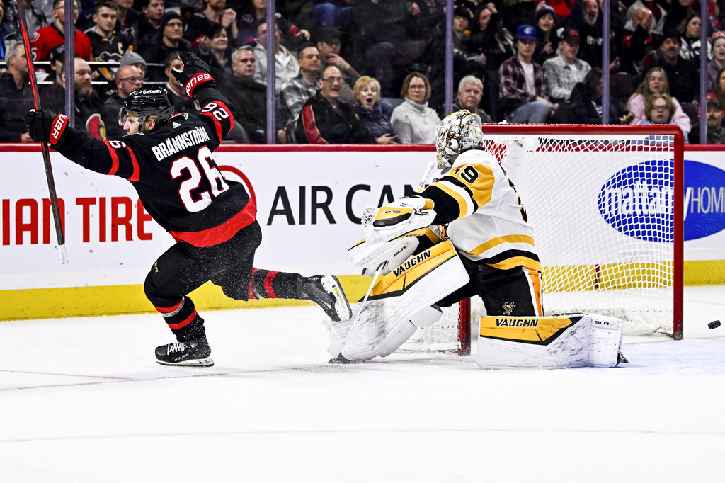 Senators end 6-game losing streak with 5-4 OT win over Penguins ...