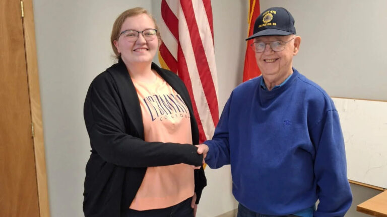 Grove senior wins Franklin Legion essay contest – Venango Extra.com